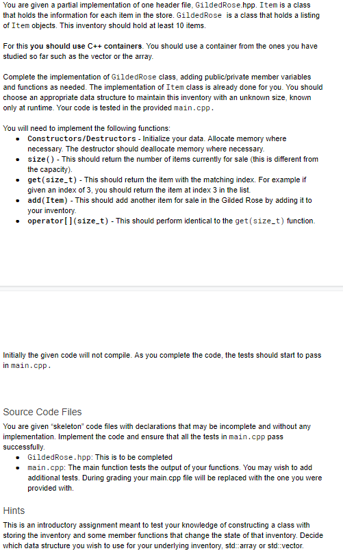 Solved //GildedRose.hpp #include using | Chegg.com