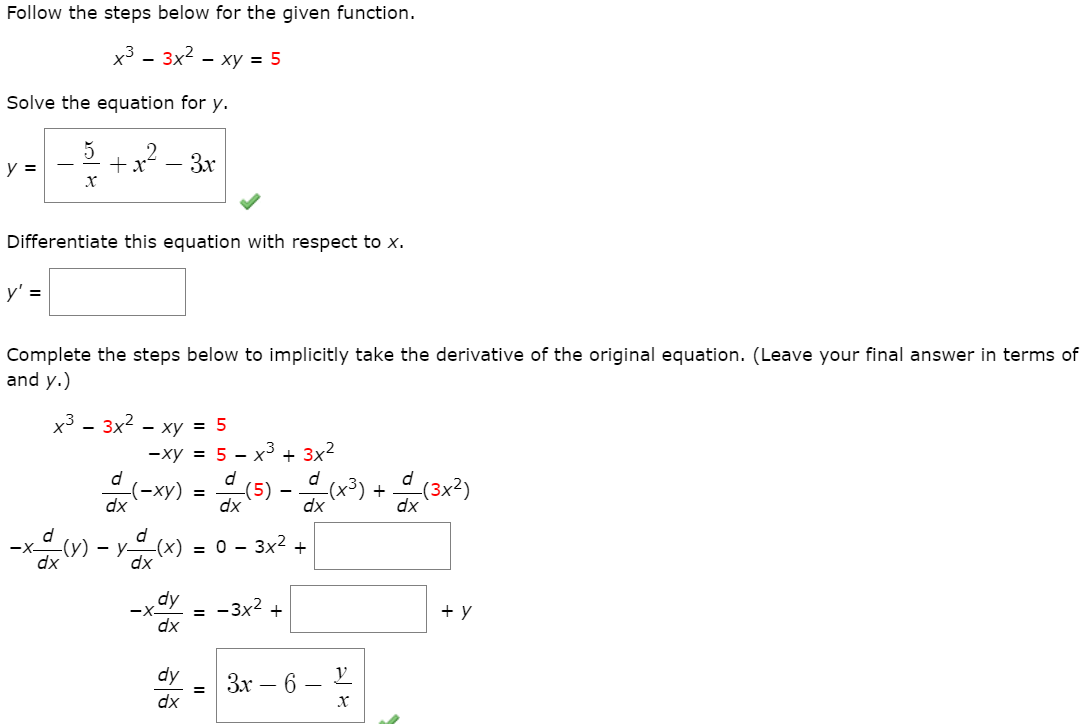 Solved Follow the steps below for the given function. x3 - 3 | Chegg.com