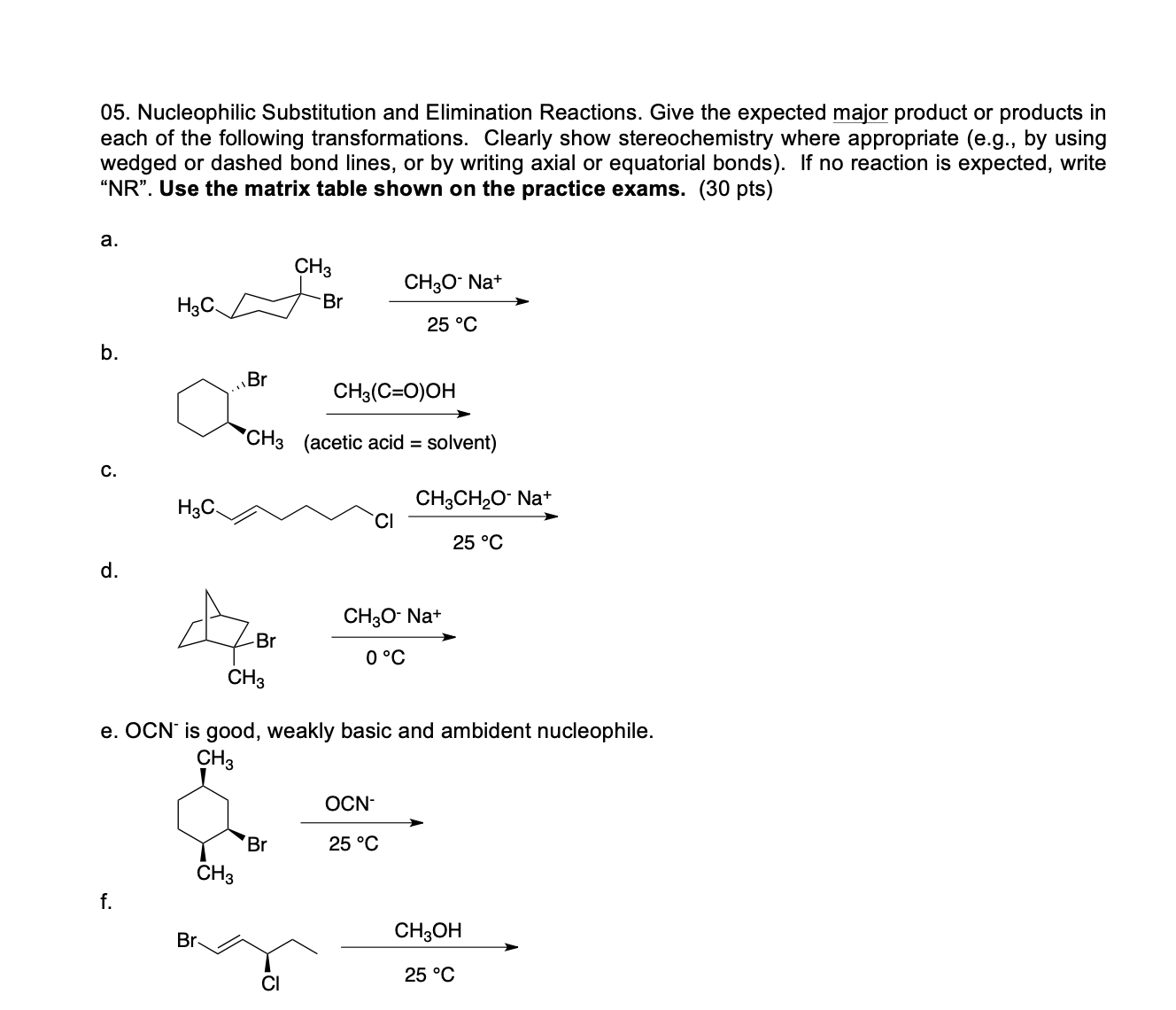 Solved Nucleophilic Substitution and Elimination Reactions. | Chegg.com
