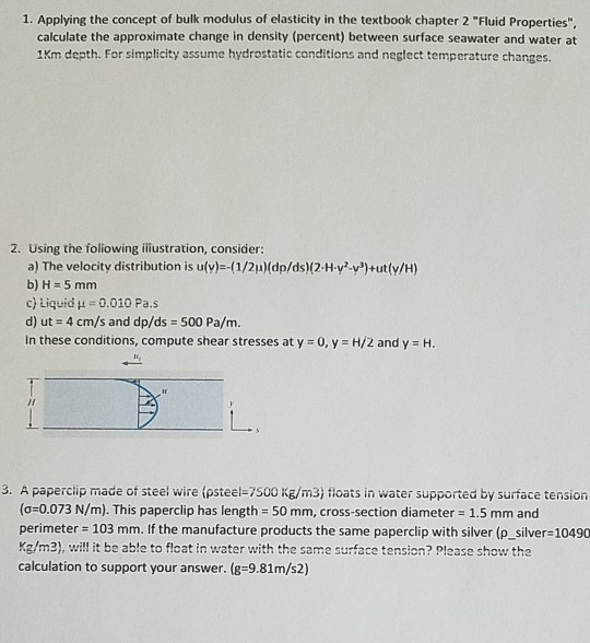 Solved 1. Applying the concept of bulk modulus of elasticity | Chegg.com