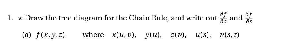 Solved 1. ⋆ Draw the tree diagram for the Chain Rule, and | Chegg.com