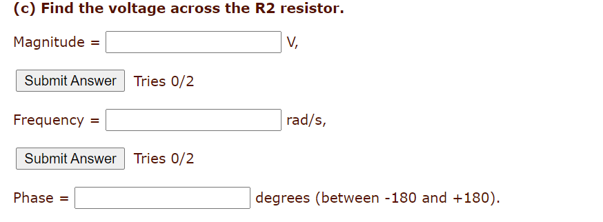 Solved ww R1 Vs R2 L In the circuit above, we are given the | Chegg.com