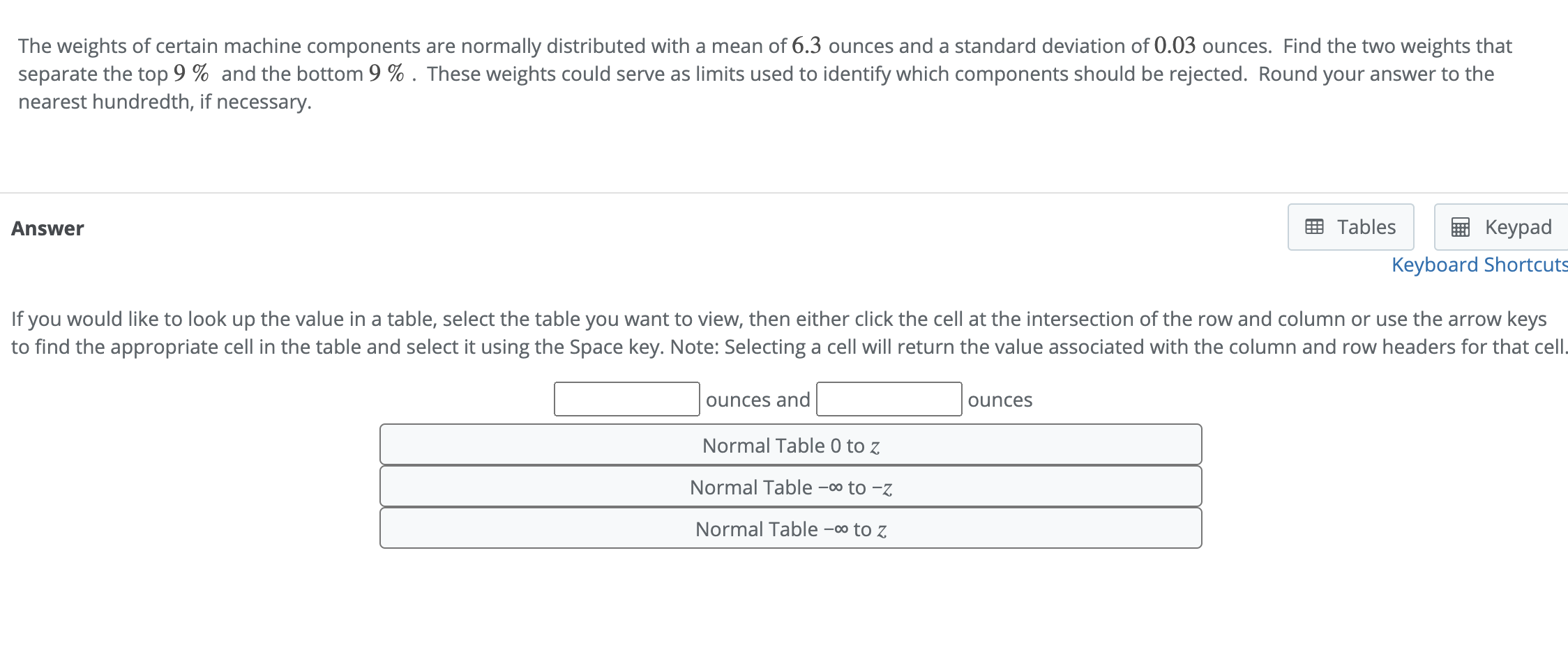 Solved The weights of certain machine components are | Chegg.com