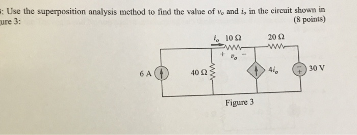 Solved : Use the superposition analysis method to find the | Chegg.com