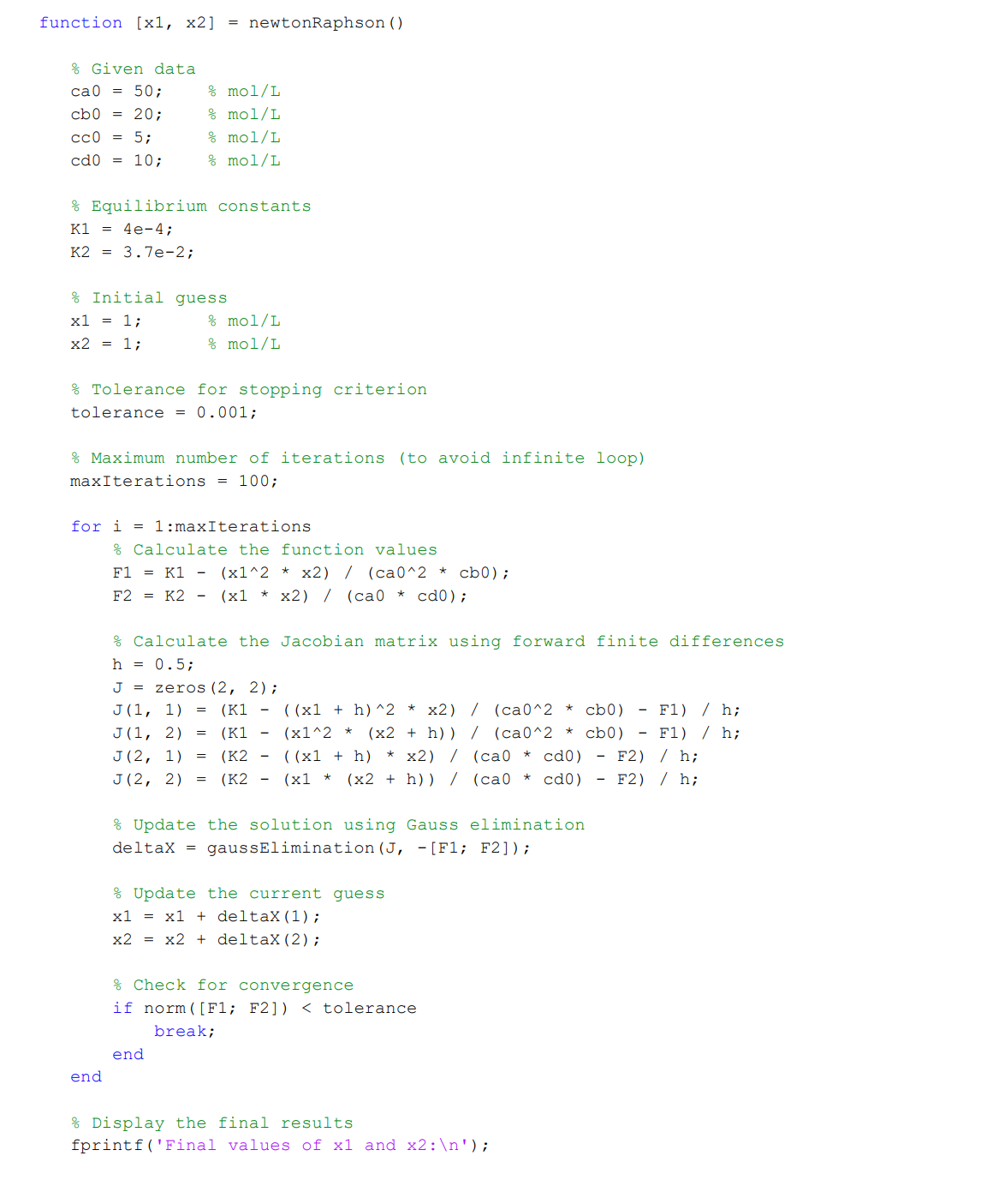 Solved Implement the approach outlined above into Matlab or | Chegg.com