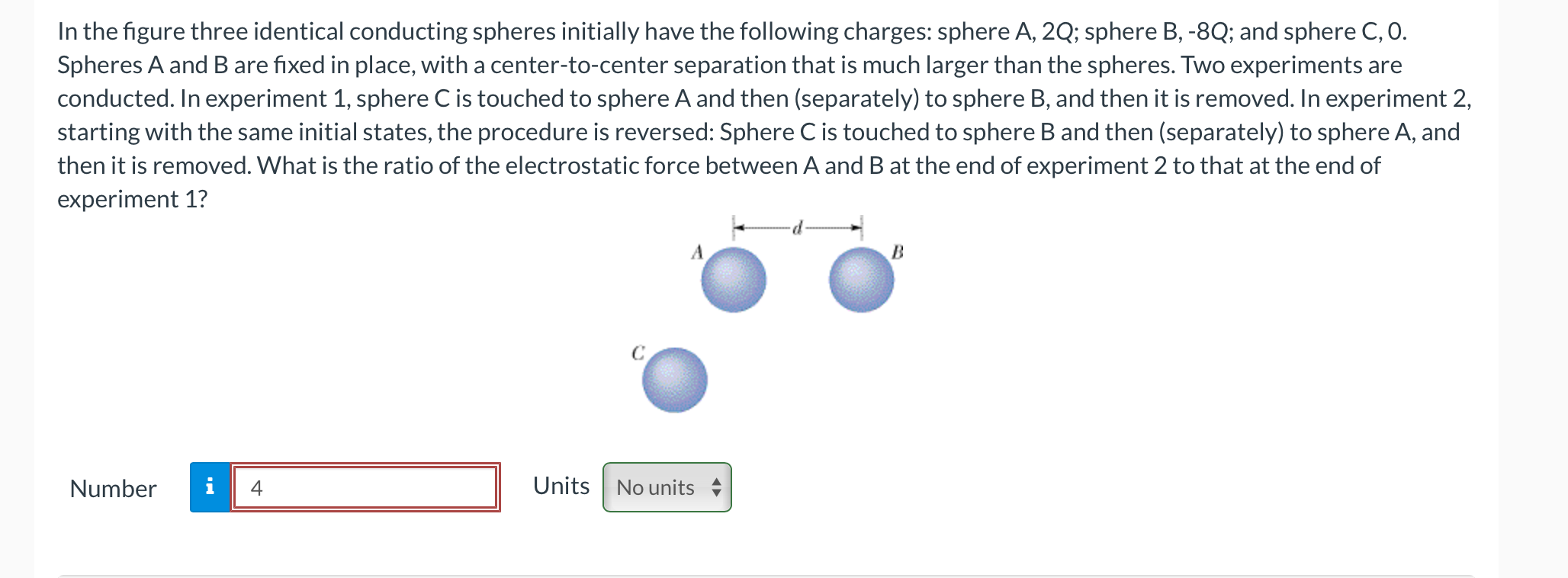 Solved In the figure three identical conducting spheres | Chegg.com