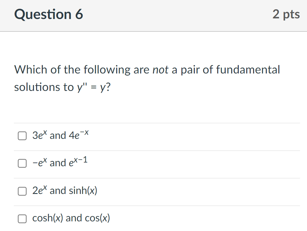 Solved Which of the following are not a pair of fundamental | Chegg.com