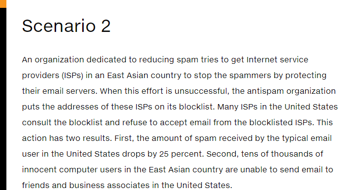 Solved Using the four scenarios, include a one-sentence | Chegg.com
