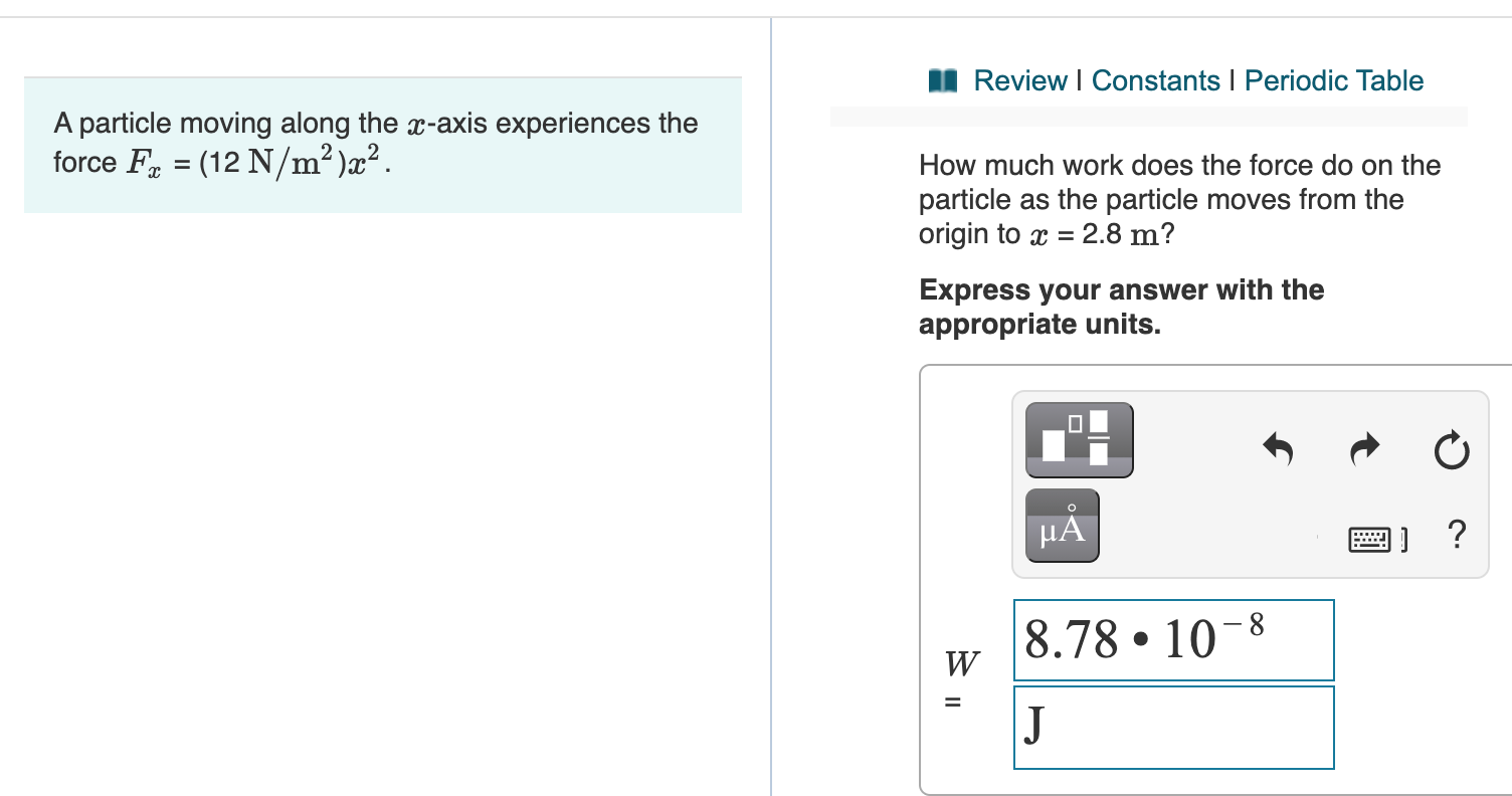 Solved 1 Review | Constants | Periodic Table A particle | Chegg.com