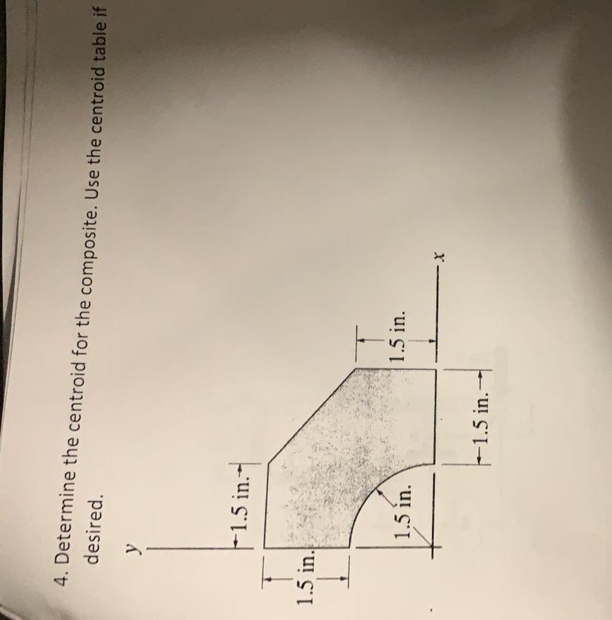Solved 4. Determine the centroid for the composite. Use the | Chegg.com