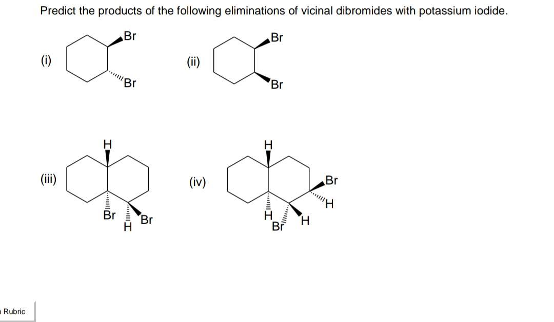 Solved Predict the products of the following eliminations of | Chegg.com