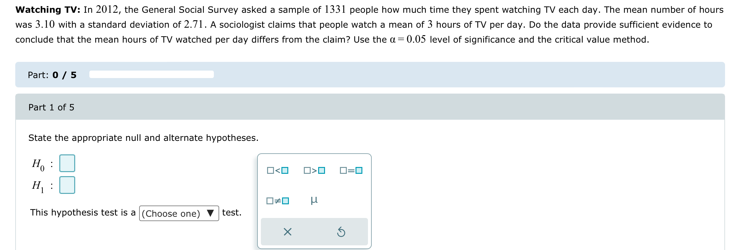 Solved (b) State the appropriate null and alternate | Chegg.com