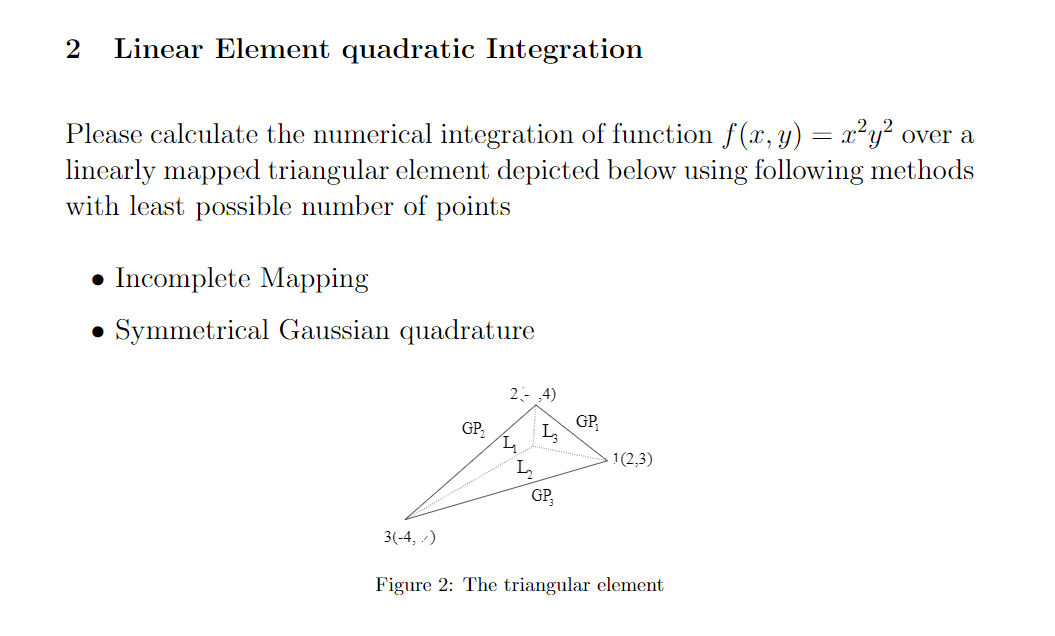 Solved 2 Linear Element quadratic Integration Please | Chegg.com