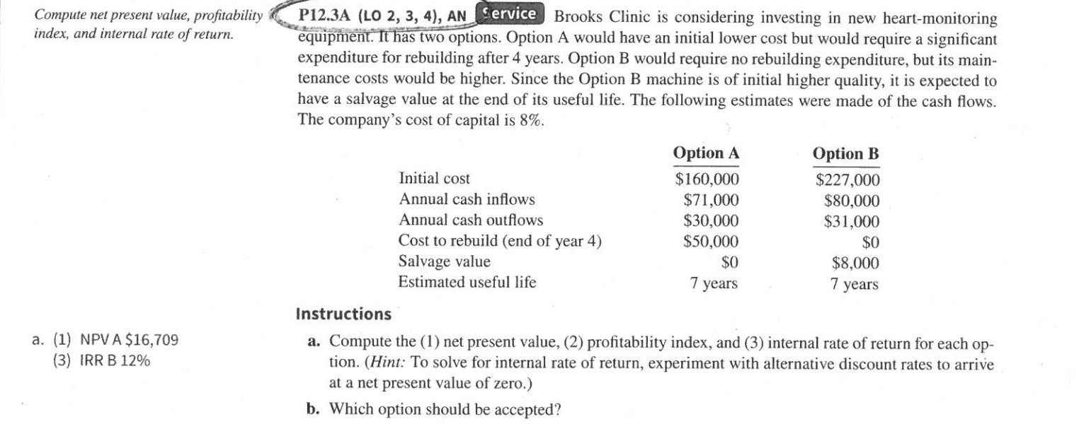 Solved Compute net present value, profitability C index, and | Chegg.com Solved Compute net present value, profitability C index, and | Chegg.com