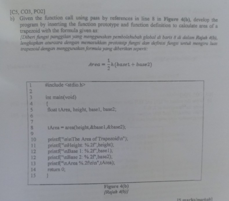 Solved SULIT Question 4 Soalan 47 a) The following questions | Chegg.com