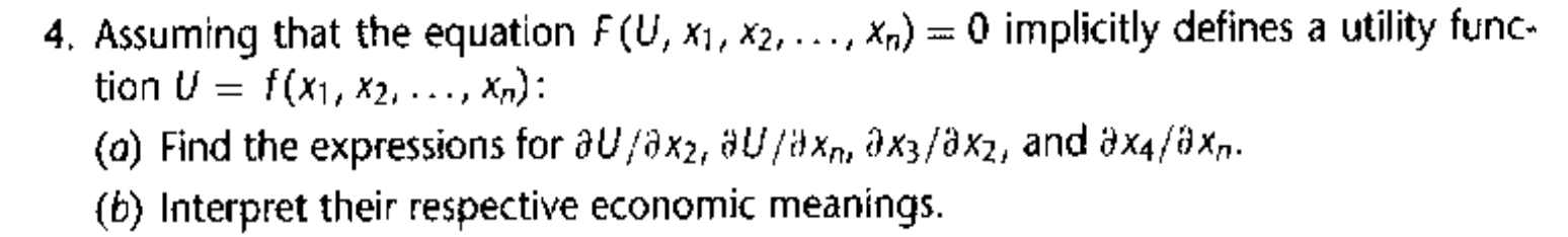 Solved 4. Assuming that the equation F(U,x1,x2,…,xn)=0 | Chegg.com