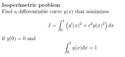Solved Isoperimetric problem Find a differentiable curve | Chegg.com