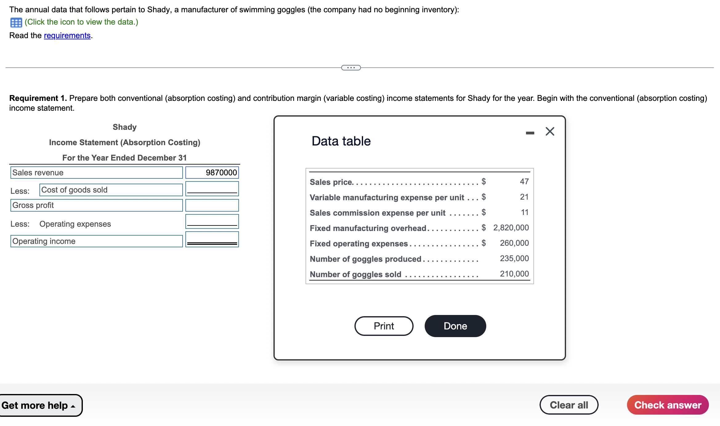 Solved The annual data that follows pertain to Shady, a | Chegg.com