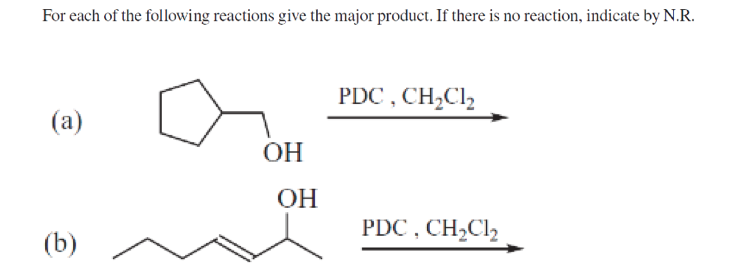 Solved For each of the following reactions give the major | Chegg.com