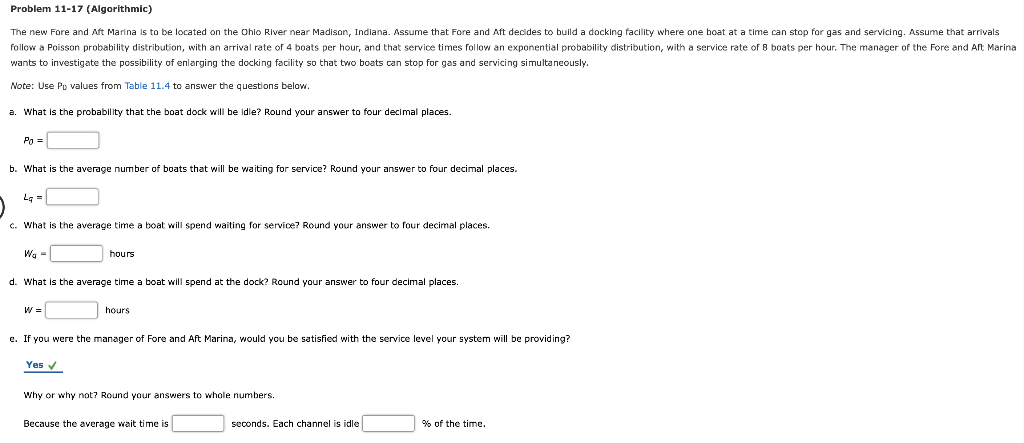 Solved Problem 11-17 (Algorithmic) The new Fore and Aft | Chegg.com