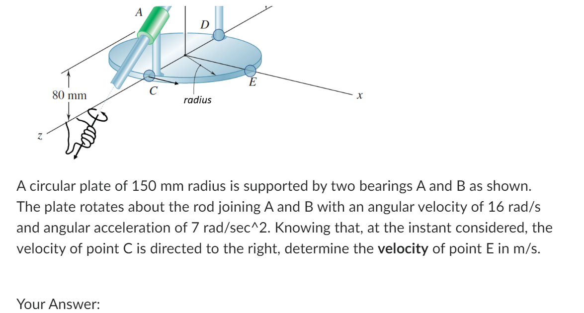 A circular plate of 150 mm radius is supported by two | Chegg.com