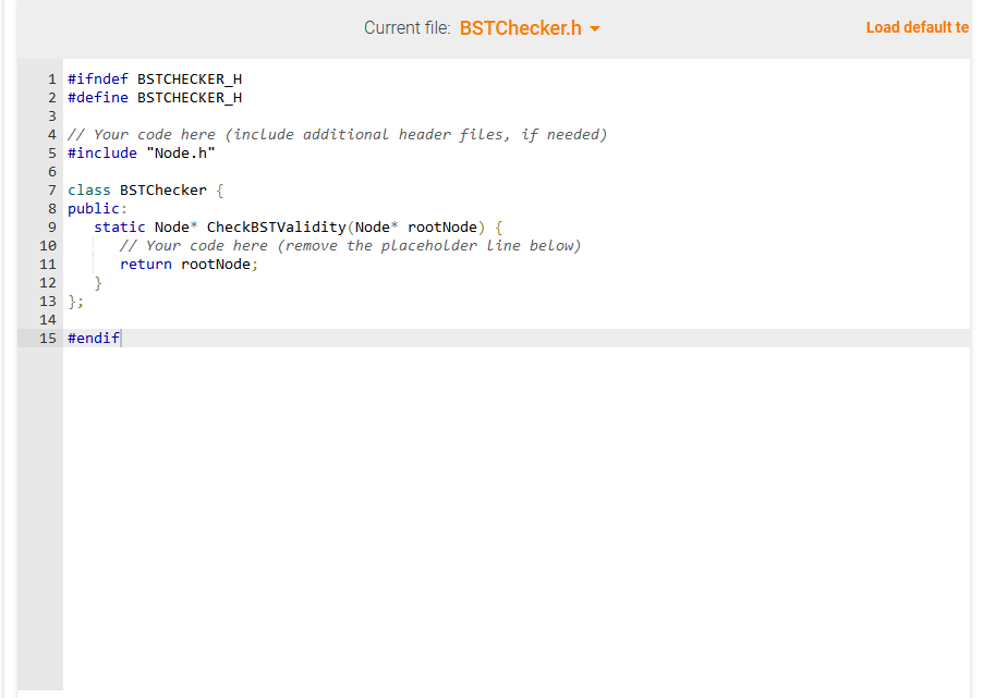 Solved 7.13 LAB: BST validity checker Step 1: Inspect the | Chegg.com