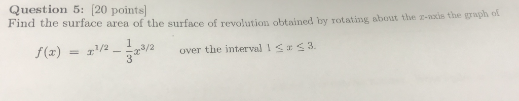Solved Find the surface area of the surface of revolution | Chegg.com