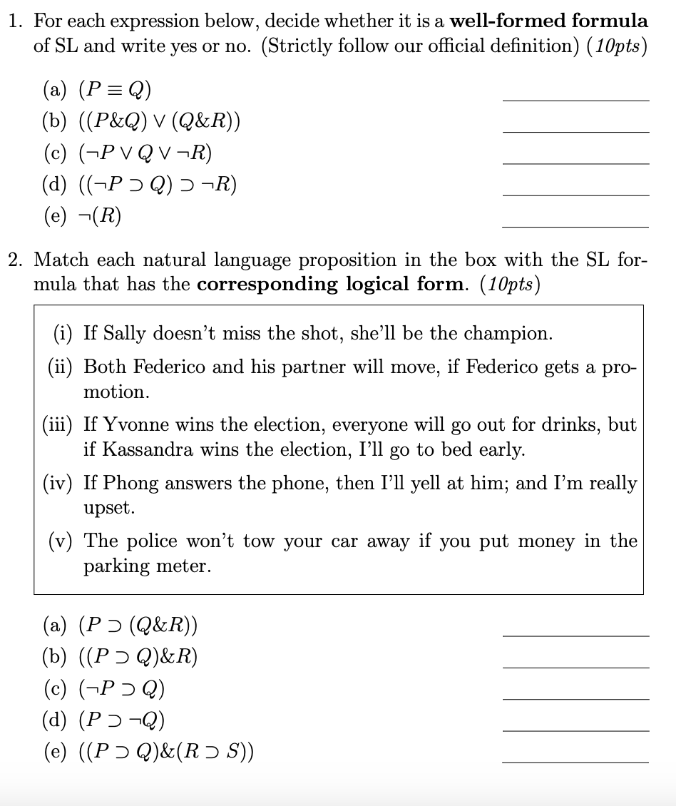 1. For each expression below, decide whether it is a | Chegg.com