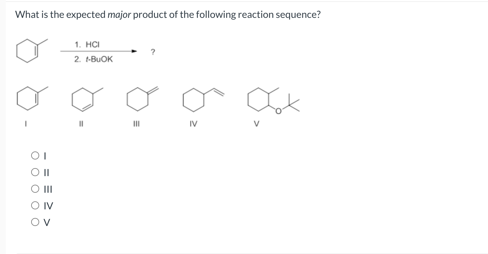 Solved What is the expected major product of the following | Chegg.com