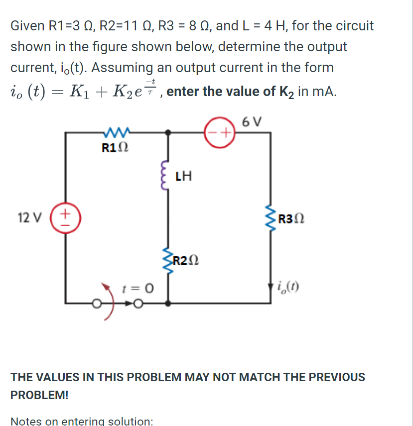 Solved Given R1=3Ω,R2=11Ω,R3=8Ω, and L=4H, for the circuit | Chegg.com