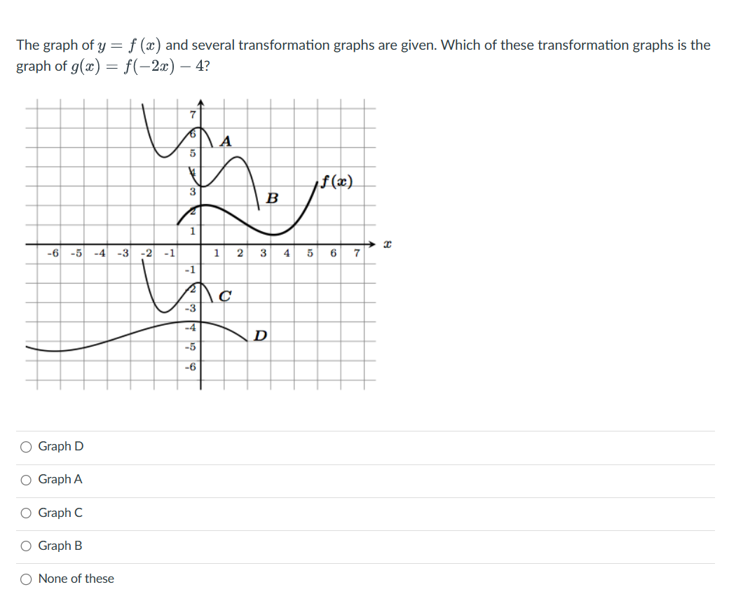 Solved I'm having trouble with these transformation math | Chegg.com