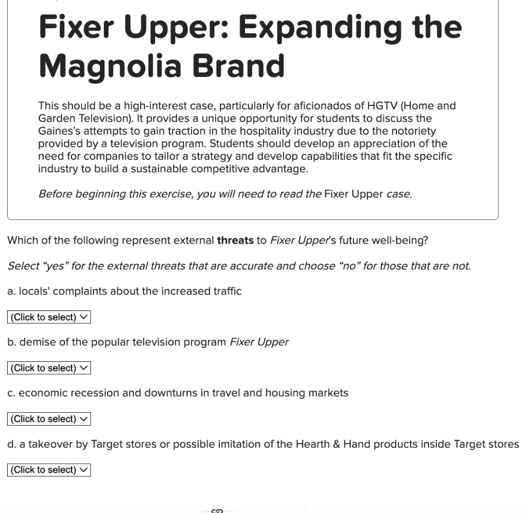 Fixer Upper: Expanding the Magnolia Brand This should | Chegg.com