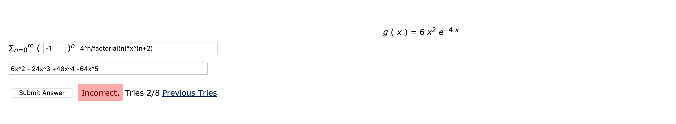 Solved The function f ( x ) = ex can be written as the | Chegg.com