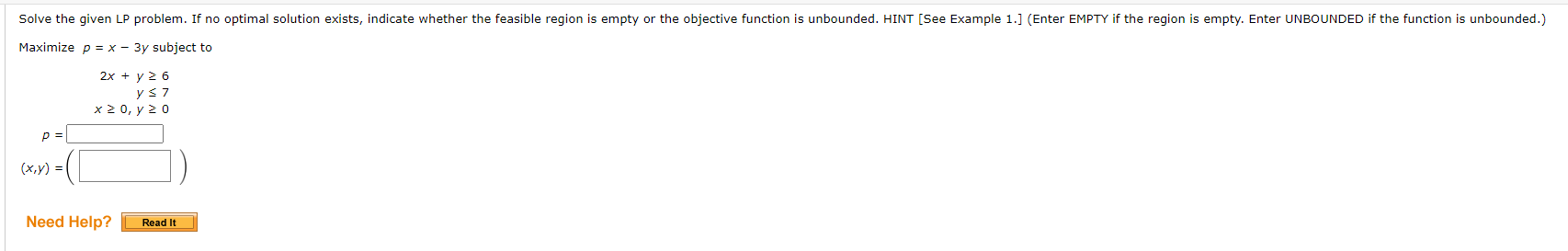 Solved Solve the given LP problem. If no optimal solution | Chegg.com