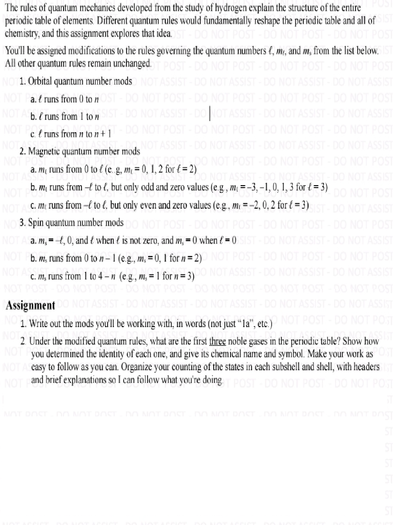 Solved The rules of quantum mechanics developed from the | Chegg.com