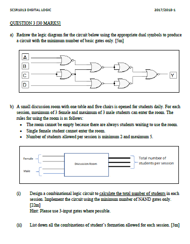 Solved a) Given the following logic circuit B с X (1) | Chegg.com
