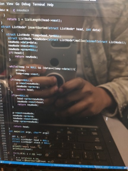 Solved int removeItem(struct ListNode** headRef, int data) | Chegg.com
