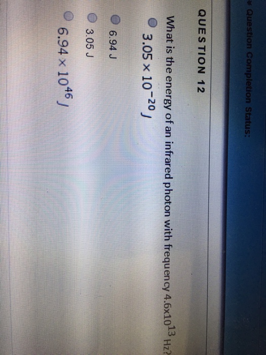 Solved Question Completion Status: QUESTION 12 What is the | Chegg.com