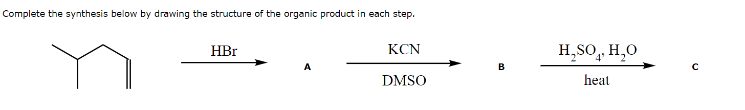 Solved Complete the synthesis below by drawing the structure | Chegg.com