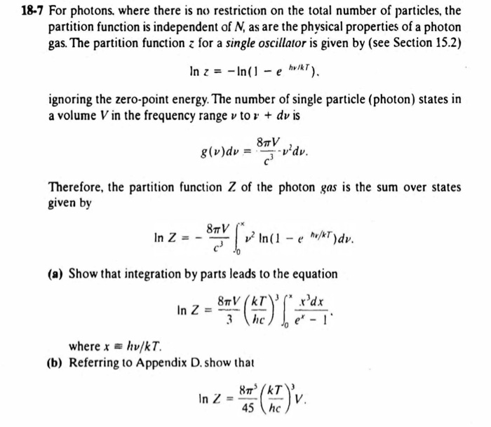 Solved For photons. Where there is no restriction on the | Chegg.com