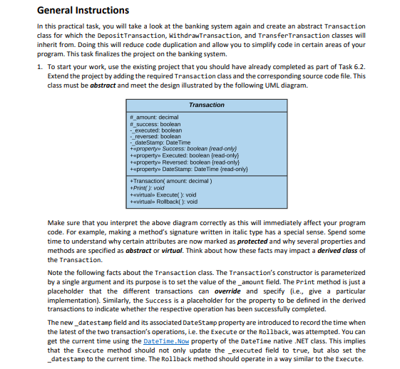 Solved General Instructions In this practical task, you will | Chegg.com