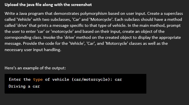 Solved Upload the java file along with the screenshot Write | Chegg.com