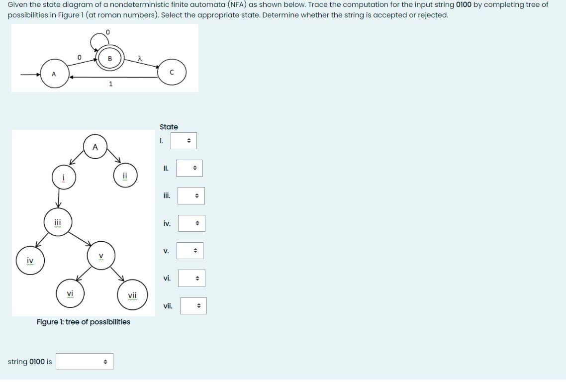 Solved Given the state diagram of a nondeterministic finite | Chegg.com