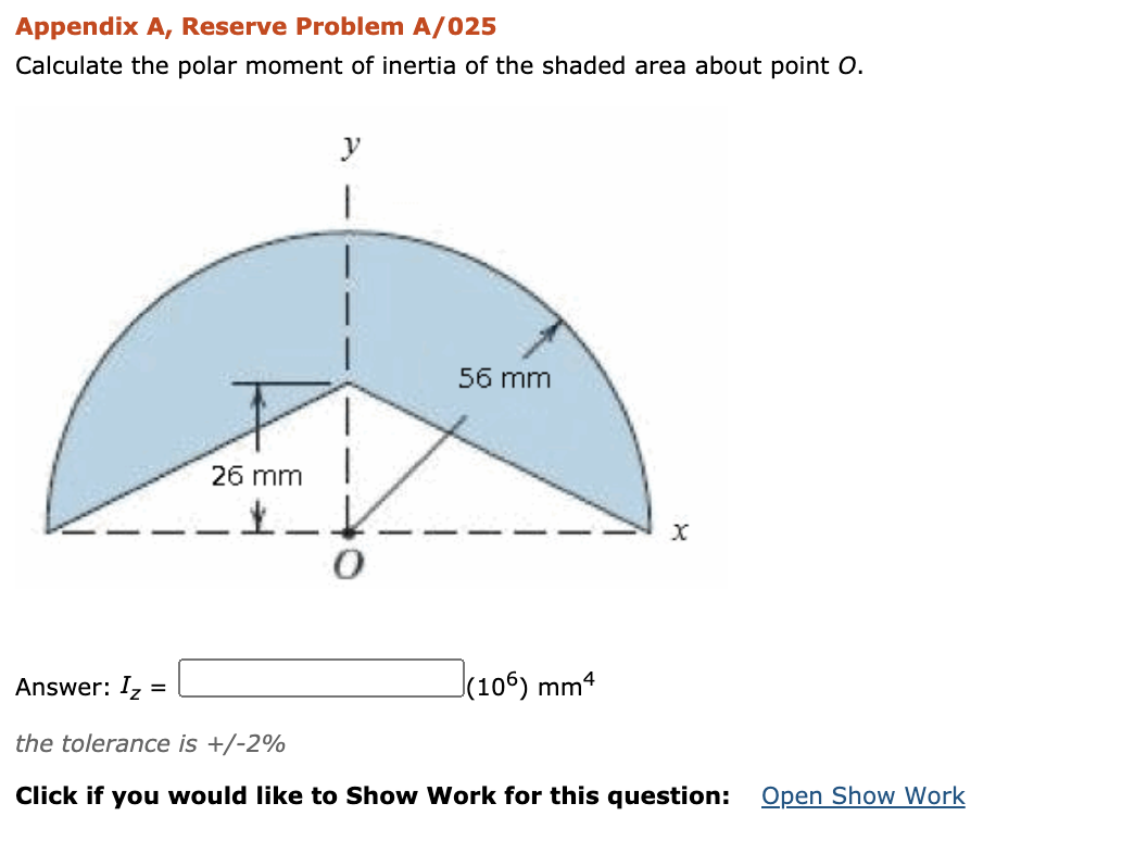 Solved Appendix A, Reserve Problem A/025 Calculate the polar | Chegg.com