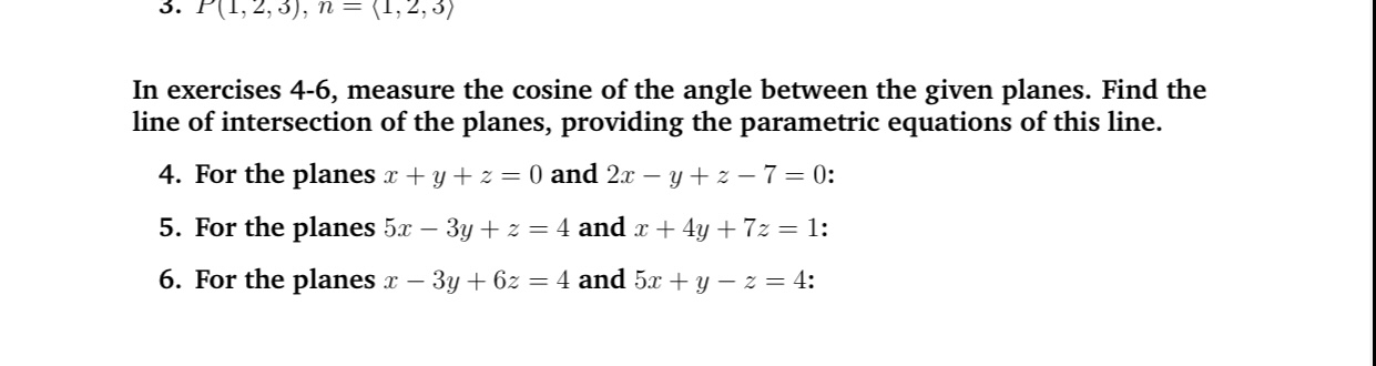 Solved In exercises 4-6, ﻿measure the cosine of the angle | Chegg.com