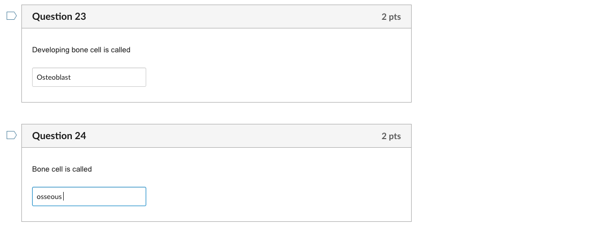 Solved Question 23 2 pts Developing bone cell is called | Chegg.com