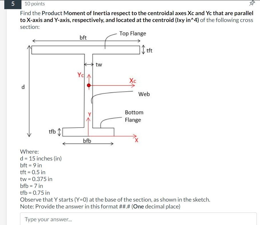 Solved Find the Product Moment of Inertia respect to the | Chegg.com