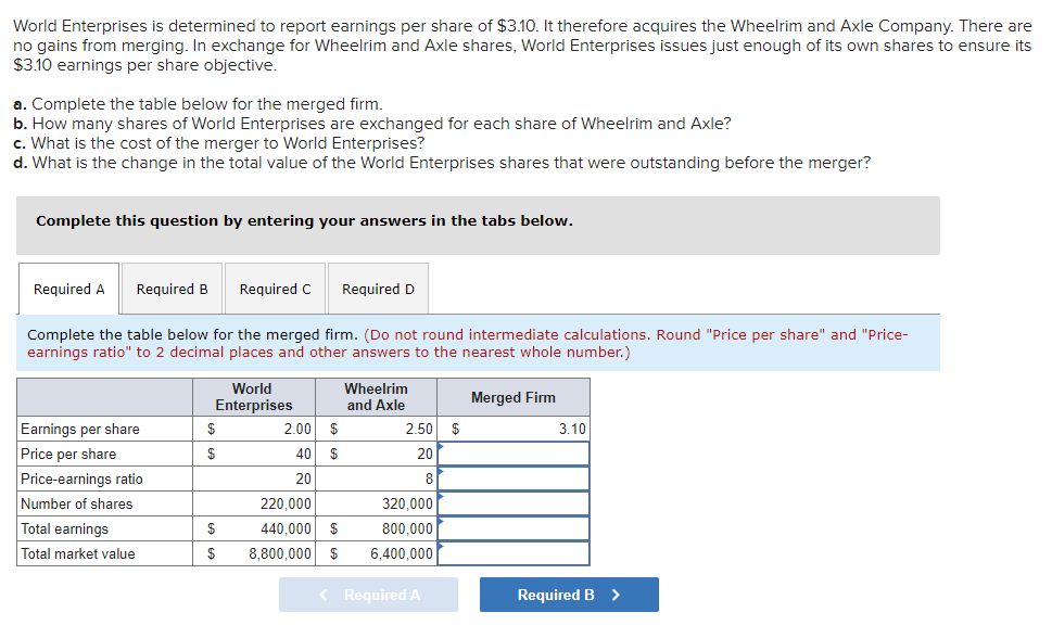 Solved World Enterprises is determined to report earnings | Chegg.com