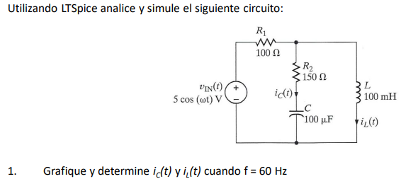 Solved Utilizando LTSpice analice y ﻿simule el ﻿siguiente | Chegg.com