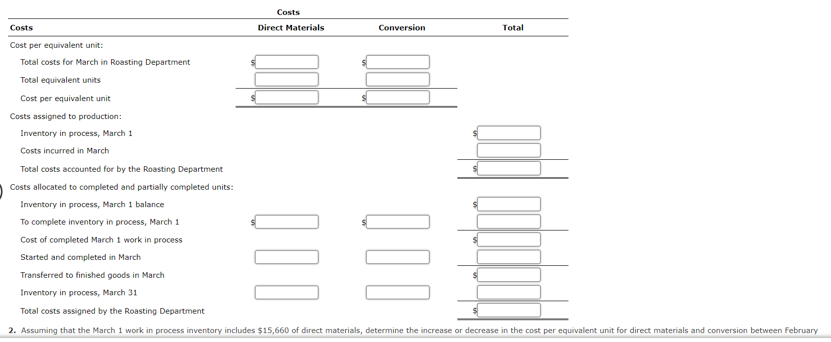 Solved Costs allocated to completed and partially completed | Chegg.com